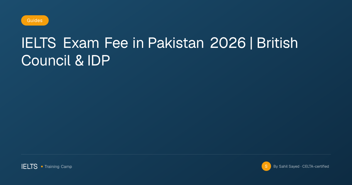 IELTS Exam Fee in Pakistan 2026 | British Council & IDP